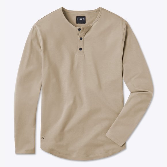 Cuts Clothing | Shirts | Cuts Clothing Ao Long Sleeve Henley Curvehem ...